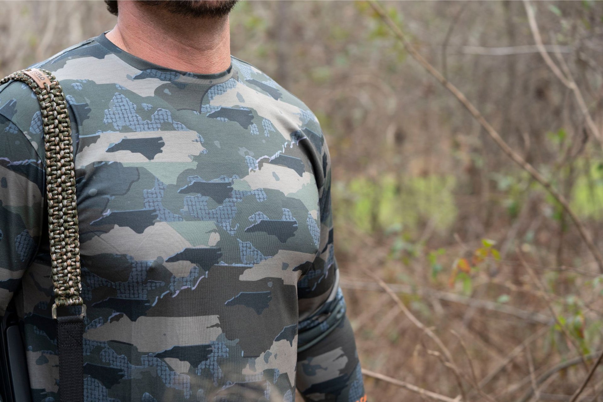 Men's North Carolina Camo Long Sleeve Shirt - State Camo – Everyday ...